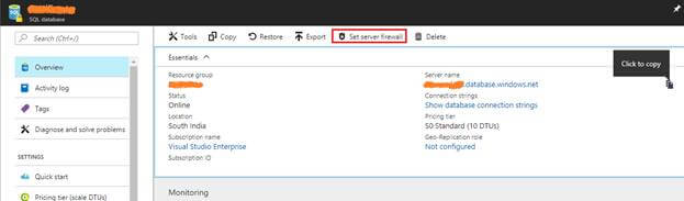 Setup And Connect To Azure SQL