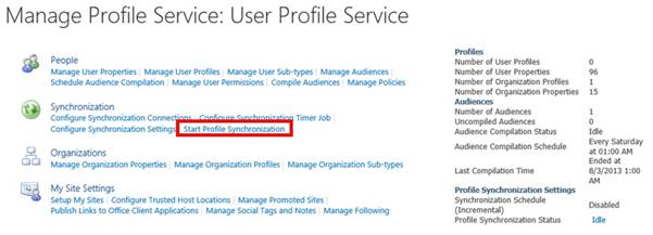 Setup And Start The SharePoint 2013 User Profile Service