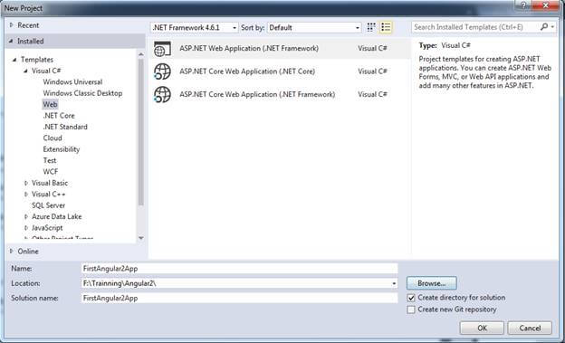 Setup Angular Environment On Visual Studio 2017