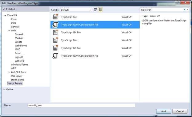 Setup Angular Environment On Visual Studio 2017
