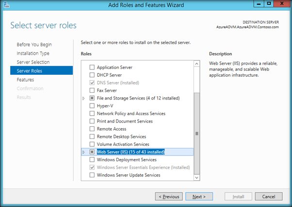 Setup Internet Information Services (IIS) Web Server In Azure