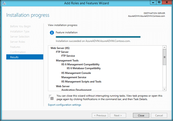 Setup Internet Information Services (IIS) Web Server In Azure