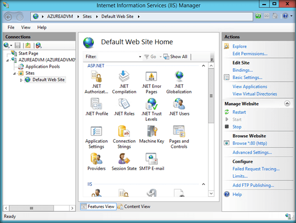 Setup Internet Information Services (IIS) Web Server In Azure