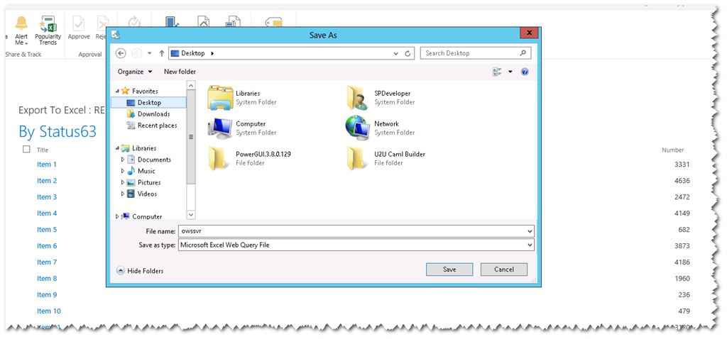 SharePoint 2013: Export To Excel Using REST API