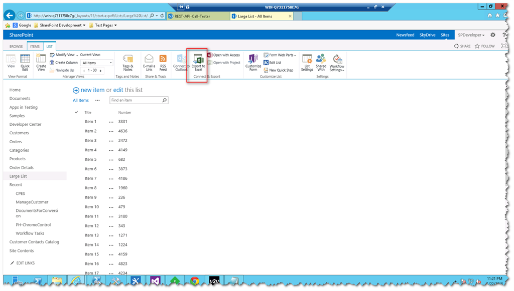 SharePoint 2013: Export To Excel Using REST API