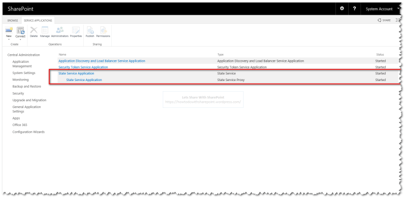 Sharepoint 2016 How To Configure State Service Application Using 8748