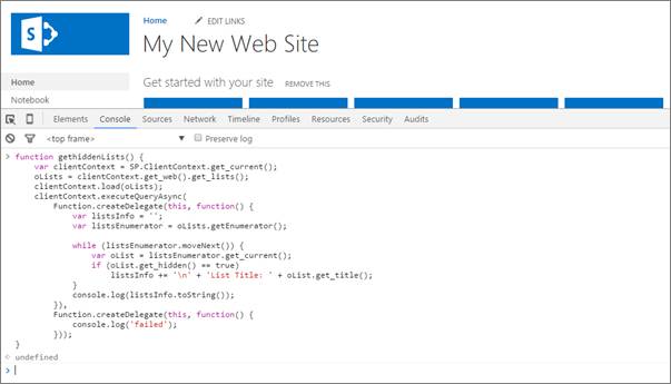 SharePoint Developers vs Browser Console
