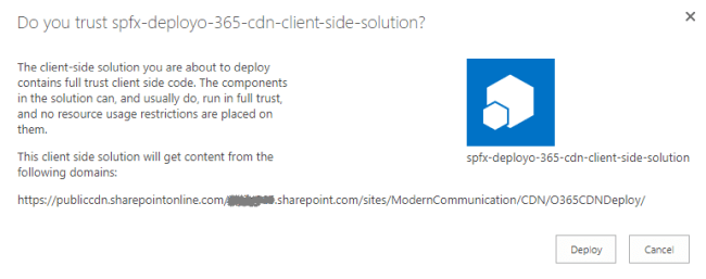 SharePoint Framework - Deploy SPFx WebParts To Office 365 Public CDN