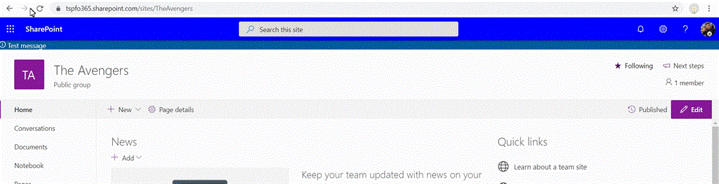 SharePoint Framework Extension: Preallocate space for an Application Customizer