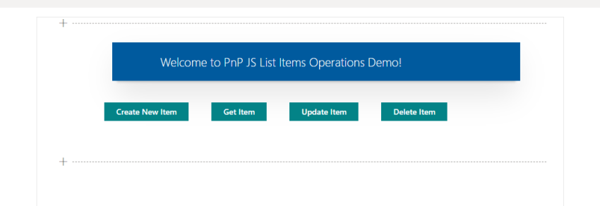 SharePoint List Items CRUD Operations Demo Using PnPJS In React based ...