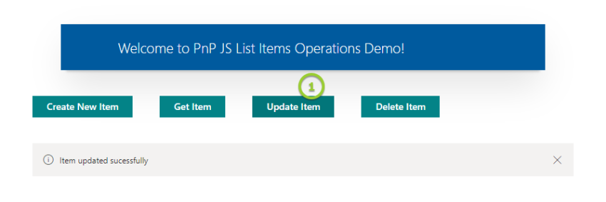 SharePoint List Items CRUD Operations Demo Using PnPJS In React based ...