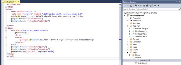 SignalR Message Conversation App Using ASP.NET MVC 5 In Real Time Scenario