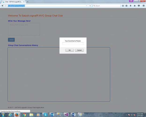 Signalr Message Conversation App Using Aspnet Mvc 5 In Real Time Scenario