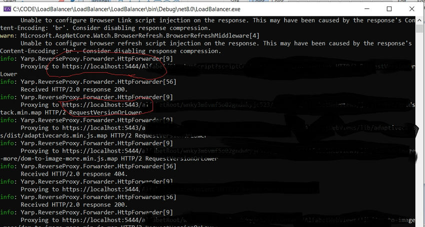 Simple Load Balancer in .NET Core with YARP