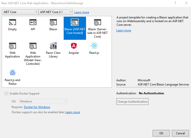 Single Page Application In Blazor With Azure Table Storage