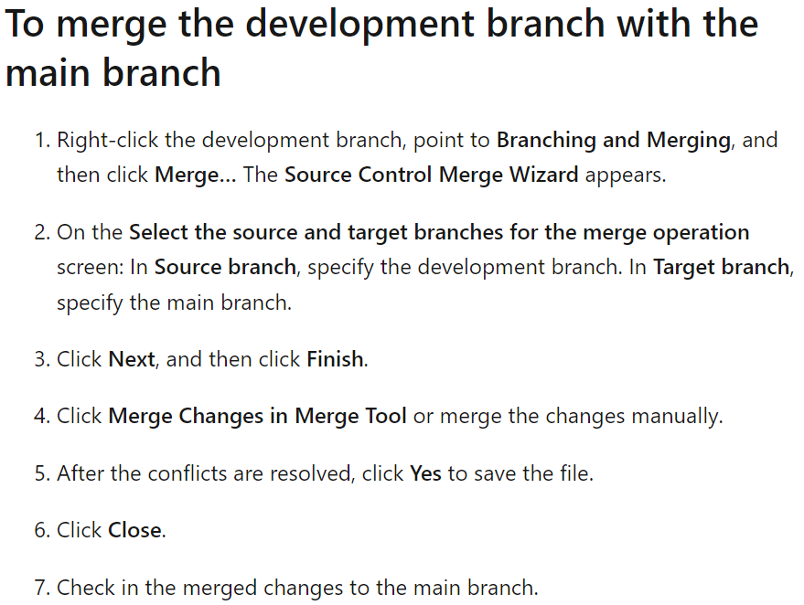 Source Control (2-2), TFS - Merge