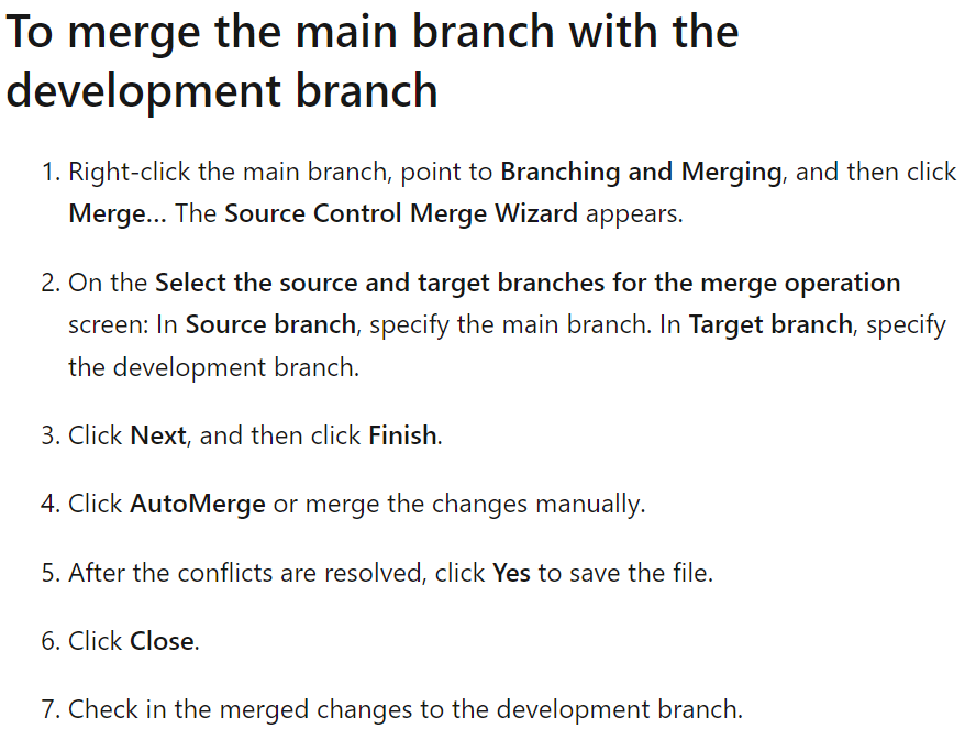 Source Control (2-2), TFS - Merge