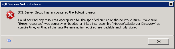 SQL Server 2008 R2 SP3 Install Errors