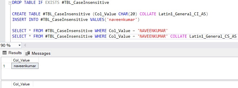 SQL Server Collations: Case Sensitivity and Insensitivity