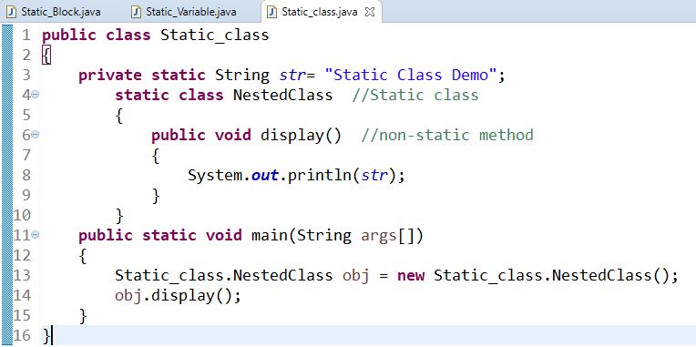 Static Keyword In Java