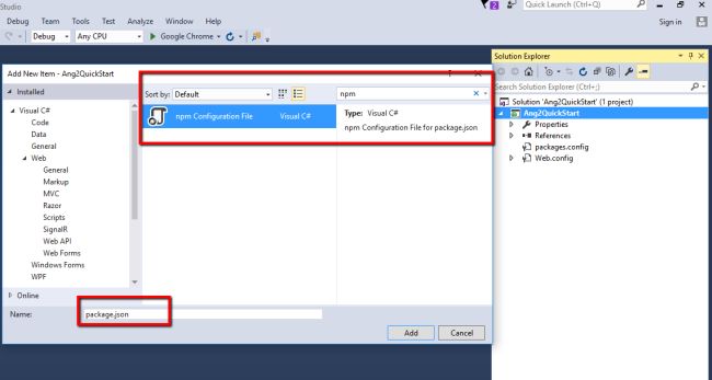Step By Step Angular 2 Implementation In Visual Studio Update 3