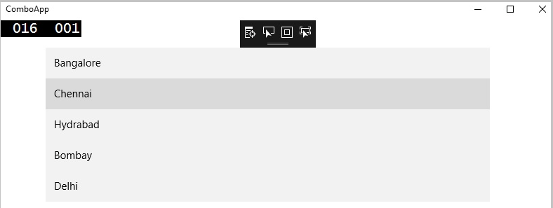Step By Step Creation Of Combo Box Control In Universal Window App