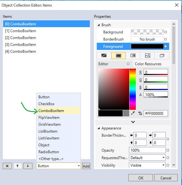 Step By Step Creation Of Combo Box Control In Universal Window App