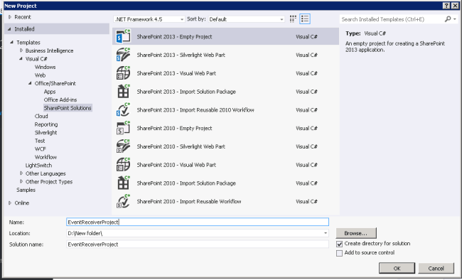 Steps To Create Item Event Receivers In SharePoint 2013 Using C# Server Object Model