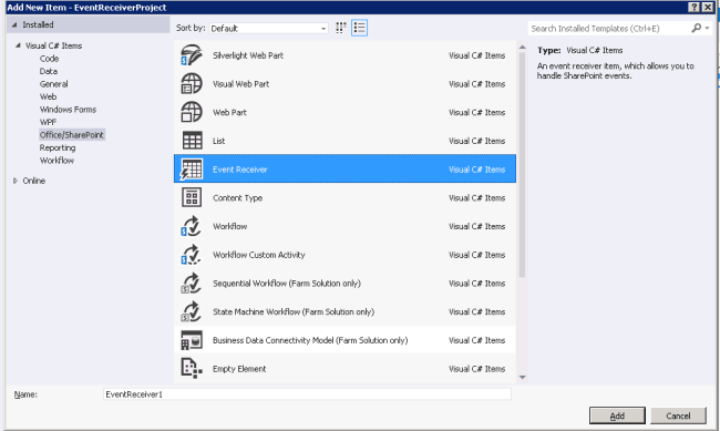 Steps To Create Item Event Receivers In SharePoint 2013 Using C# Server Object Model