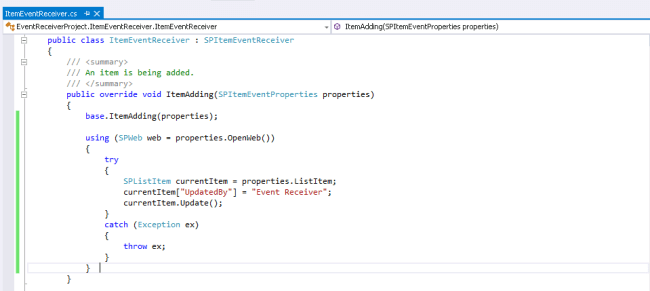 Steps To Create Item Event Receivers In SharePoint 2013 Using C# Server Object Model