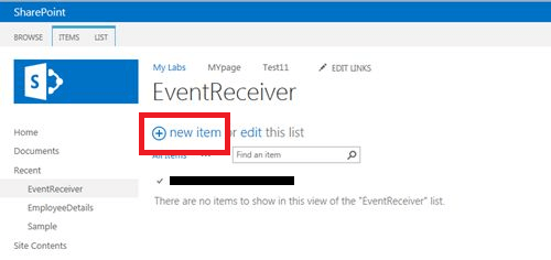 Steps To Create Item Event Receivers In SharePoint 2013 Using C# Server Object Model