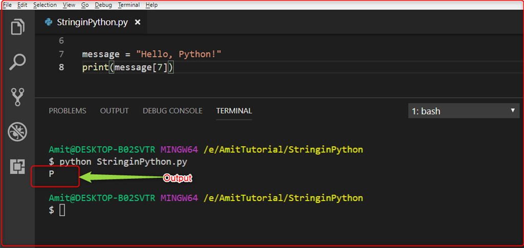 How To Print A Specific String Character In Python Programmer Help How To Print A Specific