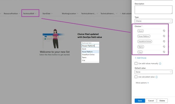 Sync SharePoint Online Column with Azure DevOps Fields using Power Automate