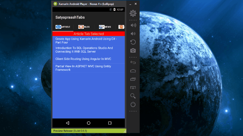 Xamarinandroid Custom Tab And Listview Using C Part Five