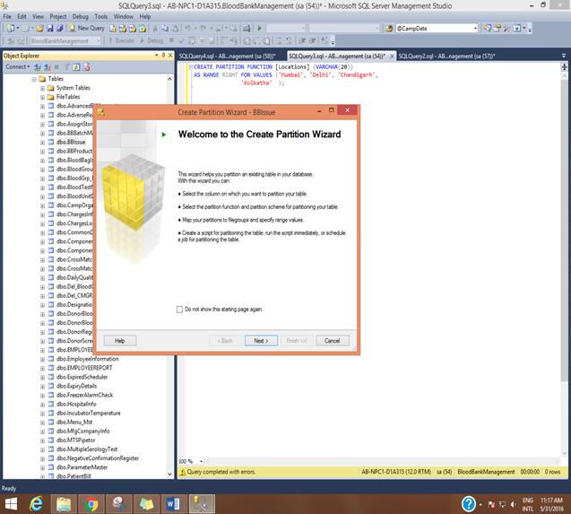 Table Partitioning In SQL Server