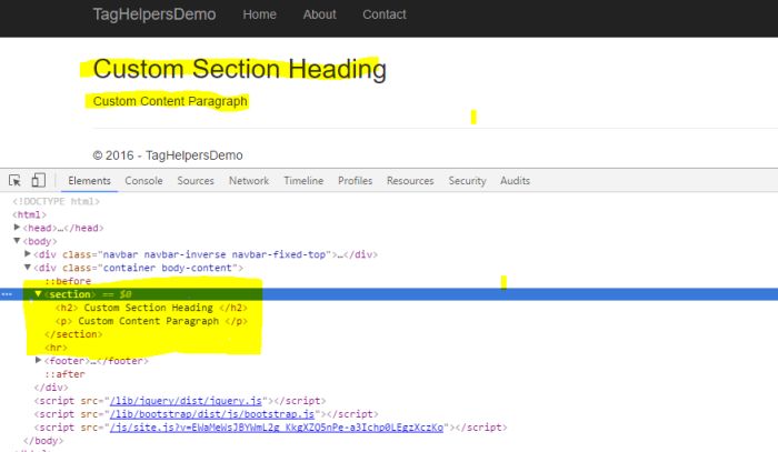 Tag Helpers In MVC 6