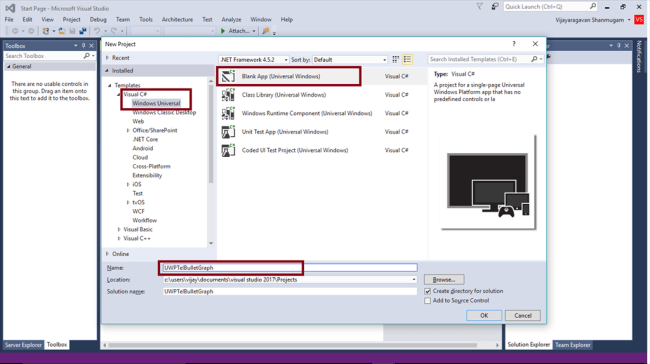 Telerik RadBulletGraph Control In UWP With XAML And C#