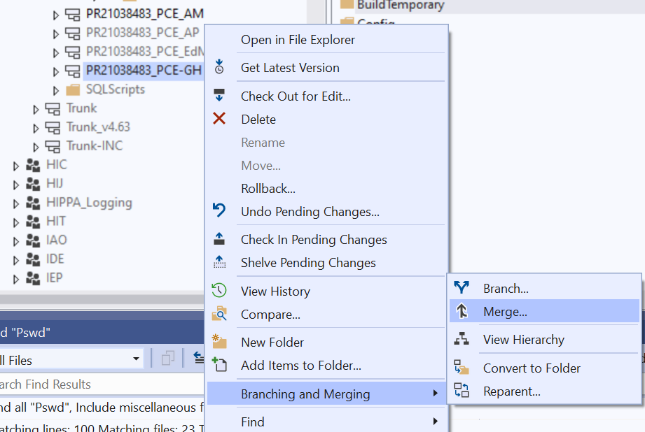 Source Control (2-2), TFS - Merge