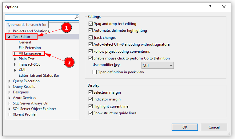 How to enable line numbers in SQL Server Management Studio (SSMS) How to enable line numbers in SQL Server Management Studio (SSMS)