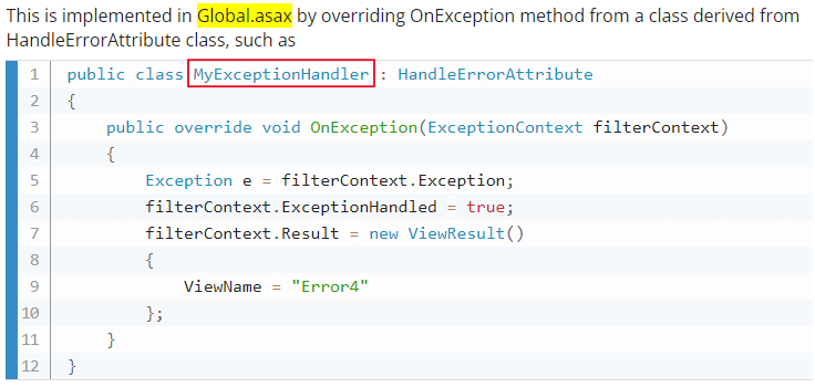 Exception Handling (5), in ASP.NET Summary