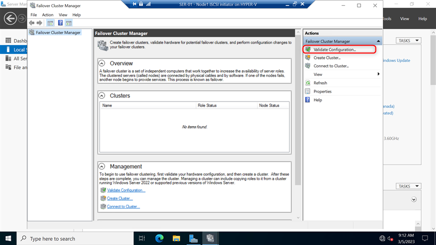 Install And Configure Two Node Failover Cluster Install And Configure Two Node Failover Cluster