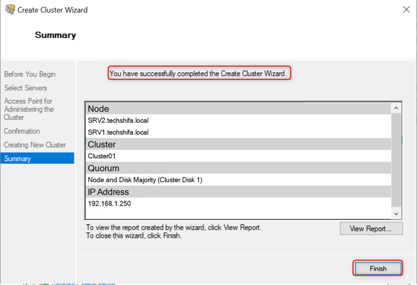Install And Configure Two Node Failover Cluster 4802