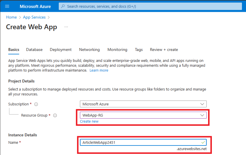 How To Deploy An Azure Web App