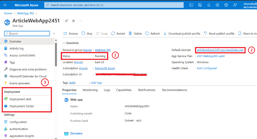 How to Deploy an Azure Web App