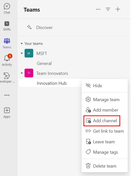 How to Create and Manage Teams and Channels