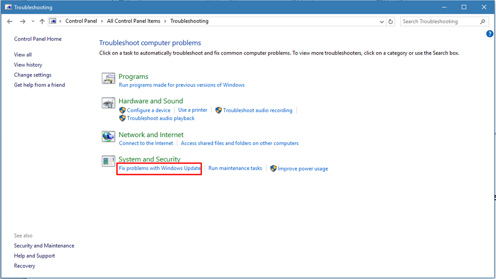 How To Fix Windows Update With Troubleshooting In Windows 10