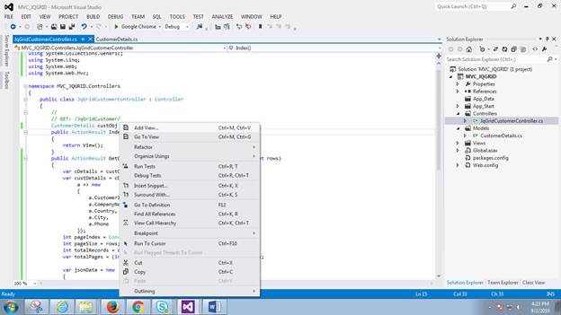 Cascading DropDownList In jqGrid Using MVC