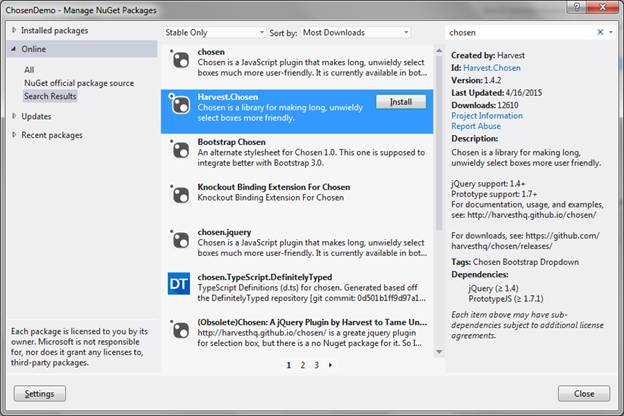 Creating Dropdowns And Multi-Select Boxes Using Chosen JQuery Library