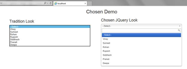 Creating Dropdowns And Multi Select Boxes Using Chosen Jquery Library 5071