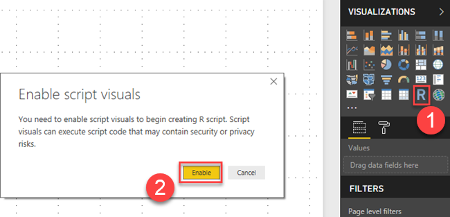 Create Power Bi Visual Using R Script Visual Bar Chart